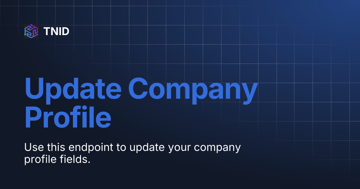 Update Company Profile | TNID